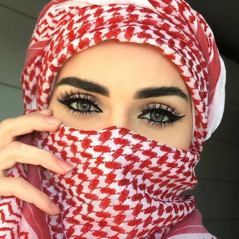 Arabian Red and White Scarf Keffiyeh Palestine Serban Turban | Shopee ...