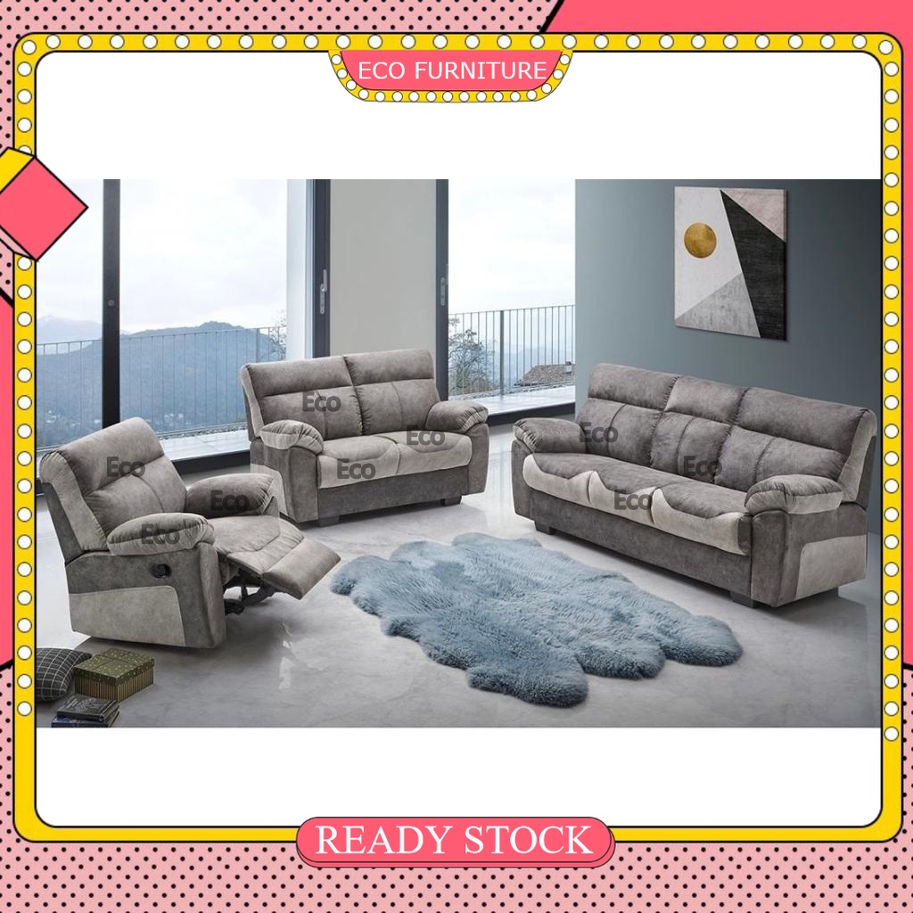 Kelabu / Coklat Sofa Baldu Kalis Air Sofa 1 Seater 2 Seater 3 Seater ...