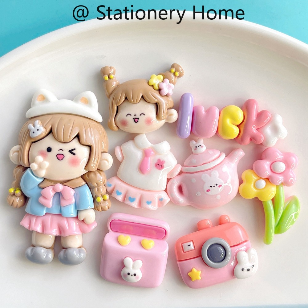 Cute Pink Girl Series Refrigerator Sticker Creative Refrigerator ...