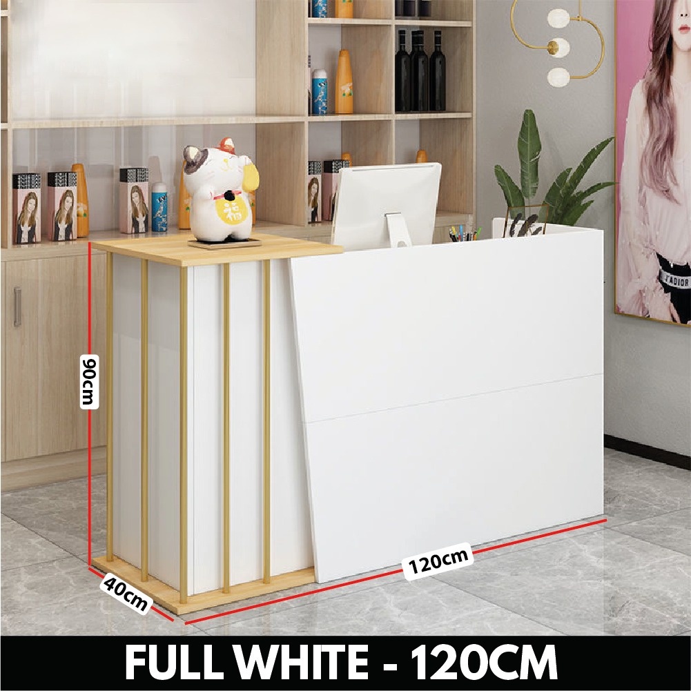 Meja kaunter Cashier counter table desk shop reception counter drawer ...