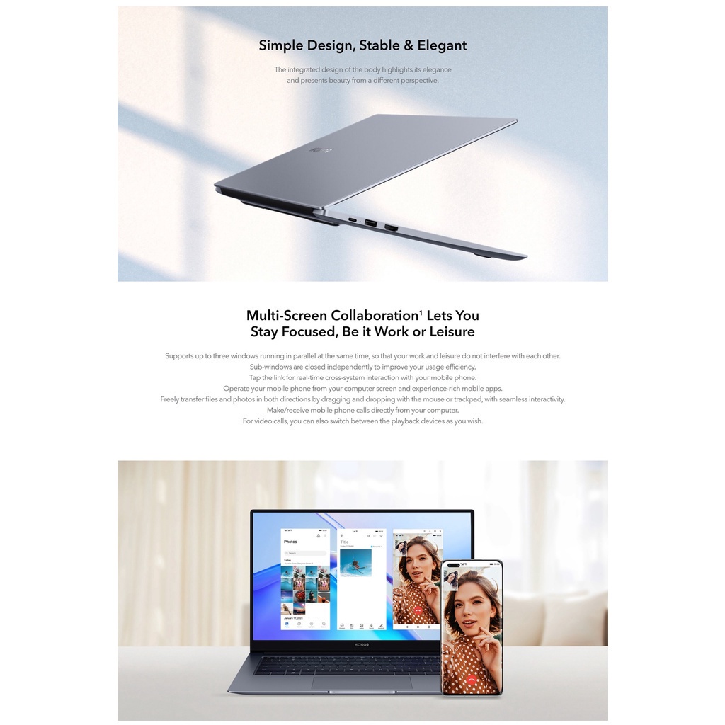 HONOR Magicbook X14 Laptop i3-1115G4 2022 [8GB RAM+512GB] I Original ...