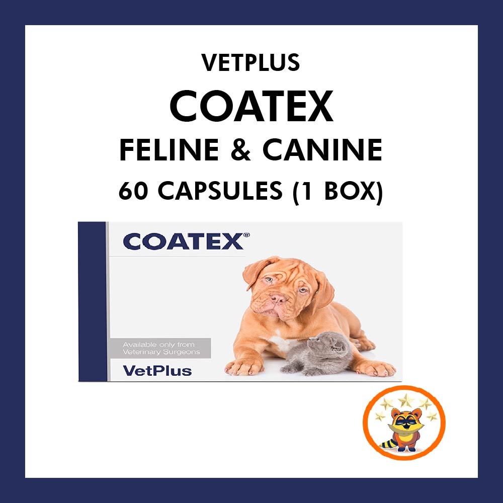 VetPlus COATEX EFA® Skin Supplement for Dog Canine Cat Feline 60 ...