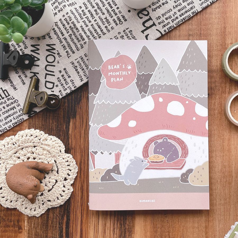 Dimanche Bear Portable Calendar v.2/Mushroom House eslite | Shopee Malaysia