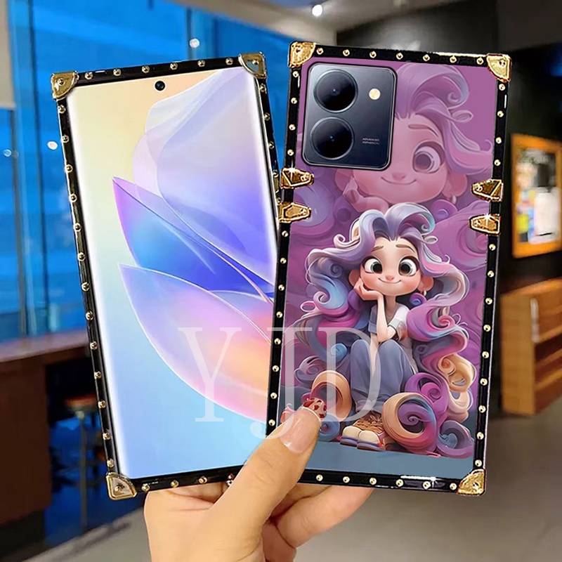 Case For Vivo Y78 Y36 Y27 Y77 Y76 Y17S Cartoon Series Hand Strap TPU ...