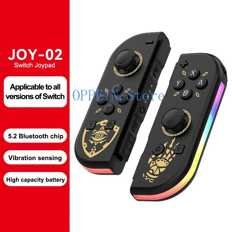 RGB Wireless Controllers for Nintendo Switch Joystick Support 6 Axis Gyro Wake Up Function Multi ...