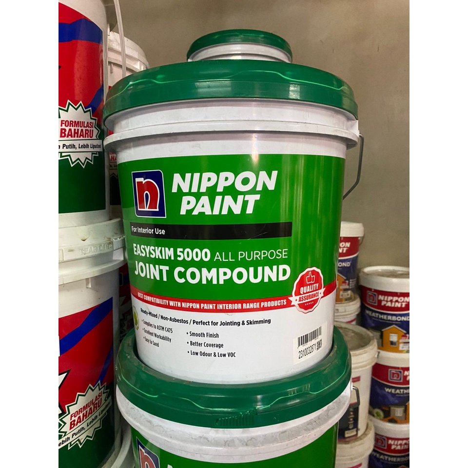 25KG Nippon paint EasySKIM 5000 All Purpose Joint Compound | Shopee ...