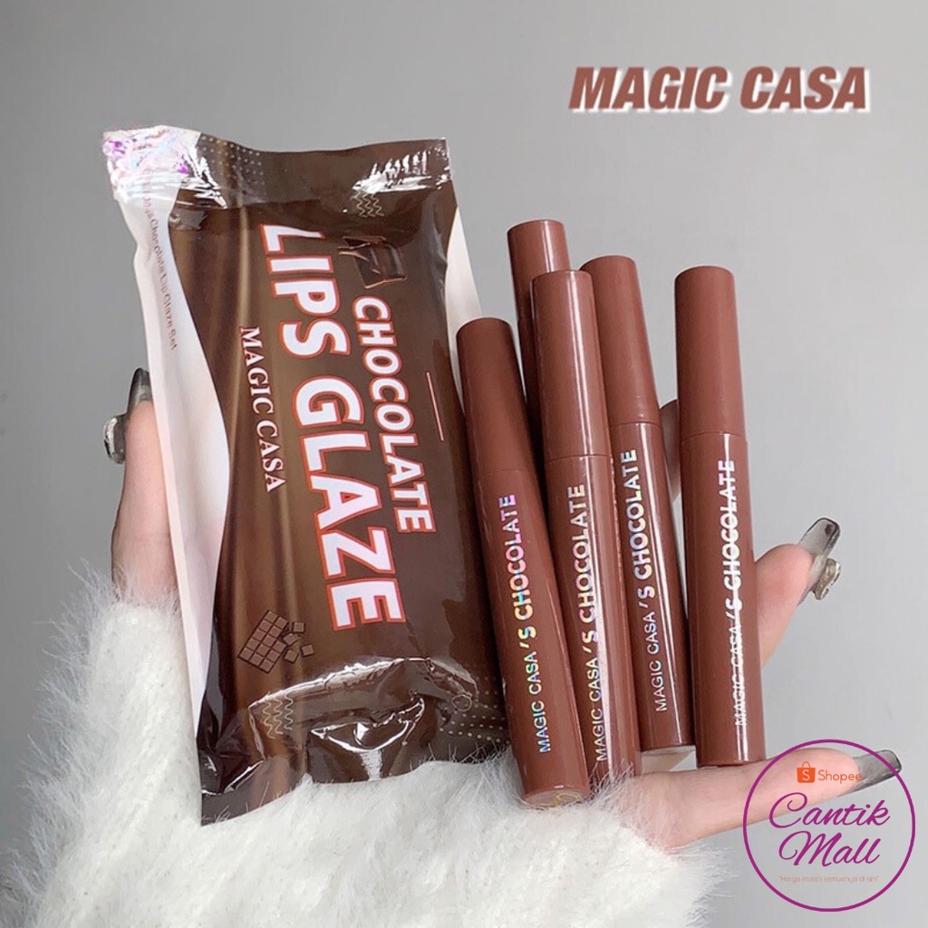 [LOCAL STOCK] MAGIC CASA 5 Pcs Set Chocolate Matte Lip Glaze Set ...