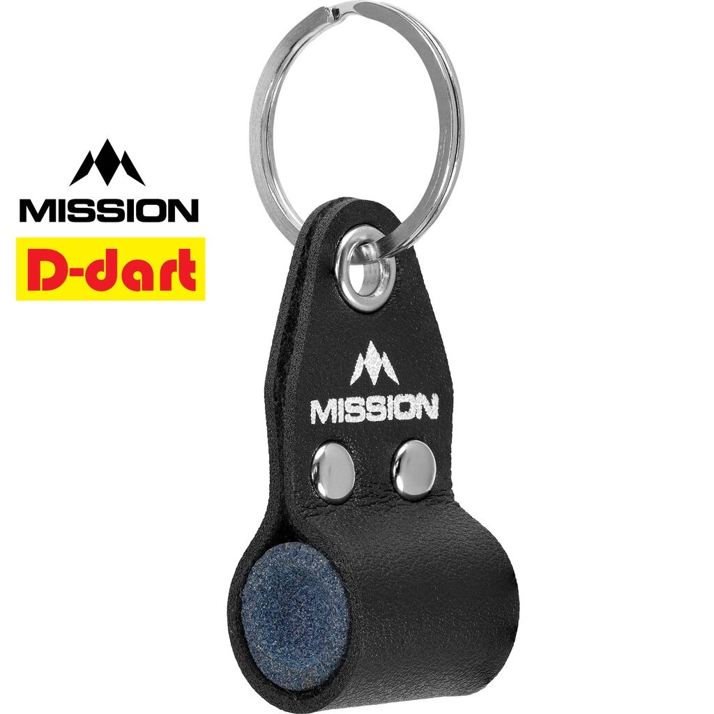 Mission Dart Sharpener - Round Stone Keyring Black For Steel tip dart ...