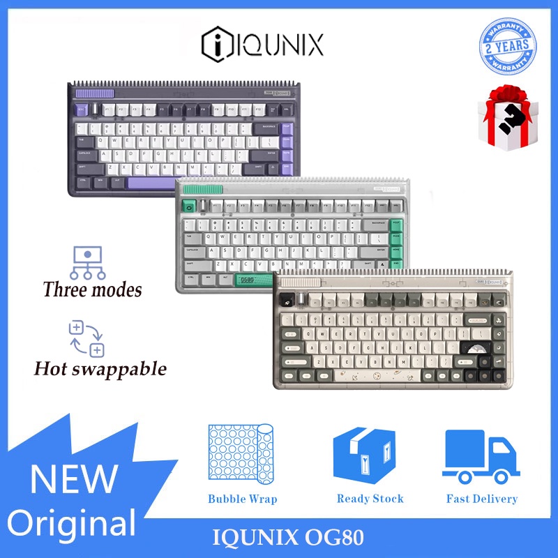 IQUNIX OG80 Series three mode wireless customized mechanical keyboard ...