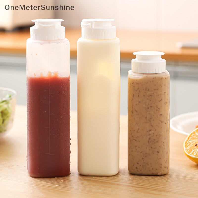 OMS 200/300ml Condiment Squeeze Bottle Ketchup Mustard Bottle Clear ...