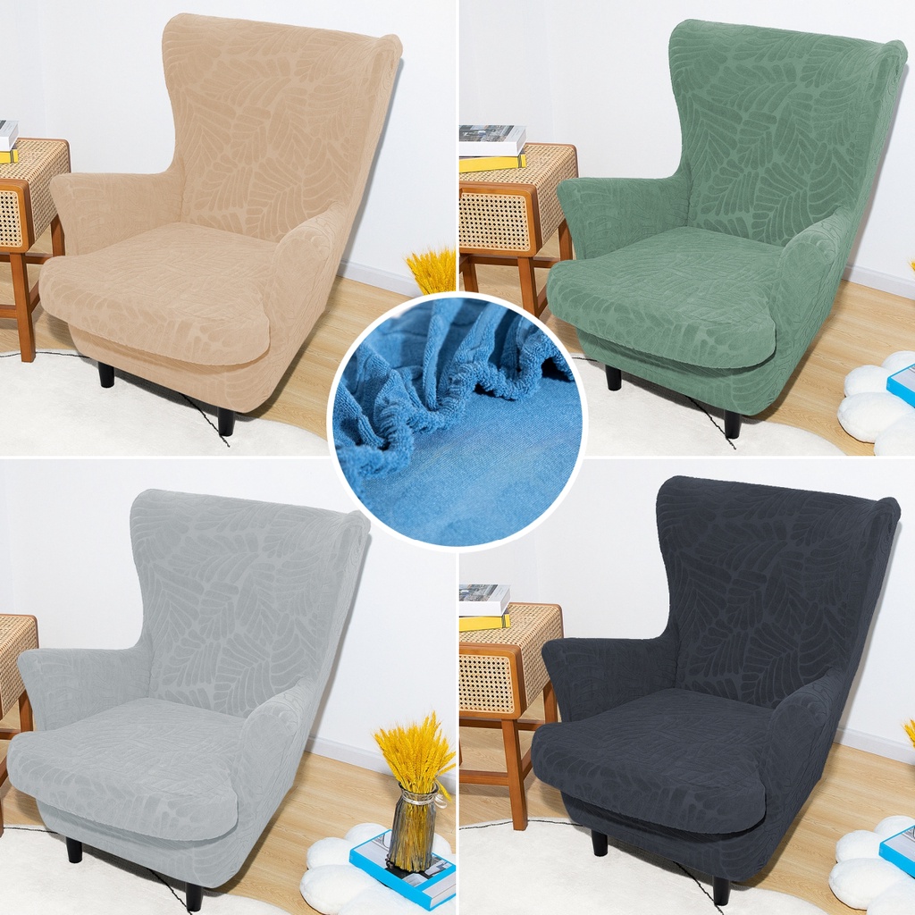 2pc/set Armchair Slipcovers Wing Back Chair Cover Sofa Slipcover ...