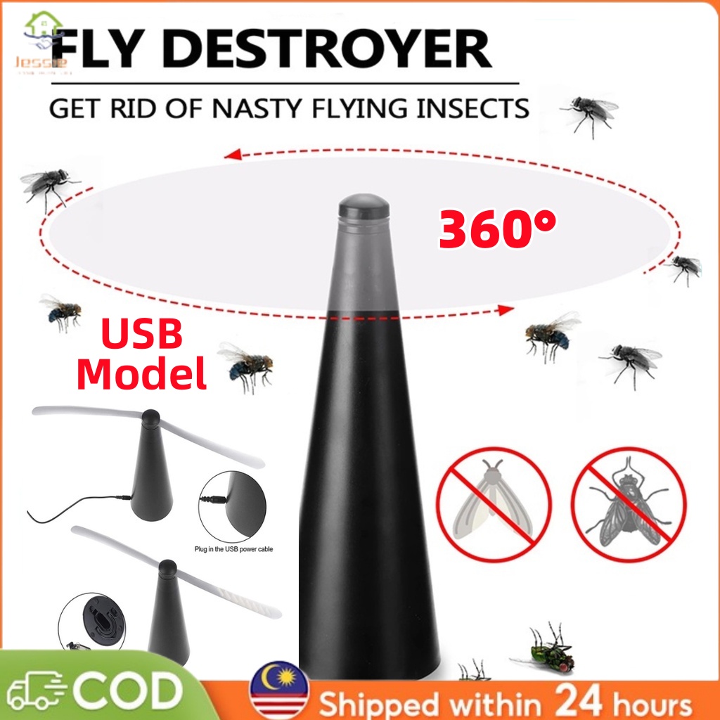 【READY STOCK】USB/Battery Fly Repellent Fan Electric Outdoor Pest ...