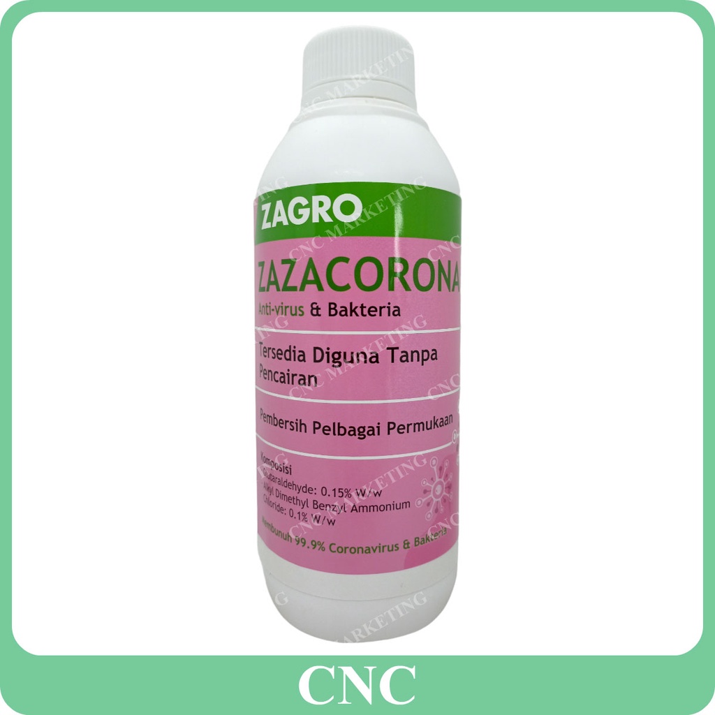 1L Zagro Zazacorona Disinfectant Multi-Surface Sanitizer Virus Bacteria ...
