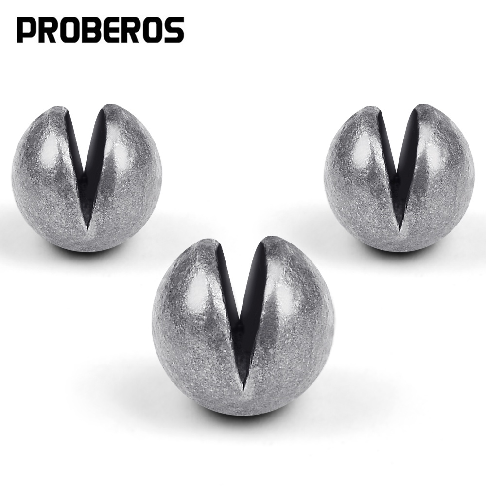 PROBEROS 30pcs/lot Oval Split Open Lead Fishing Sinker 0.5g-0.8g-1g-1 ...