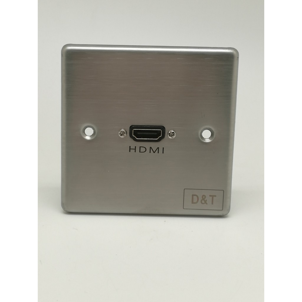 D&T HDMI Socket to Socket 3" x 3" Metal Wall Plate - CMMTDT-348 ...