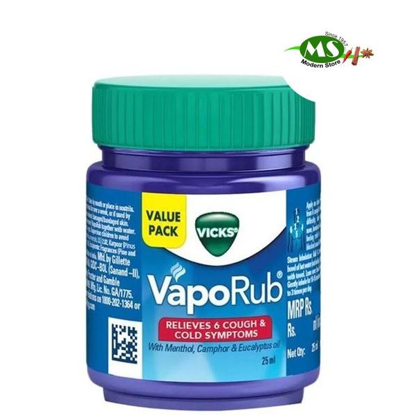 Vicks Vapo Rub With Menthol Camphor And Eucalyptus Oil 25g | Shopee ...