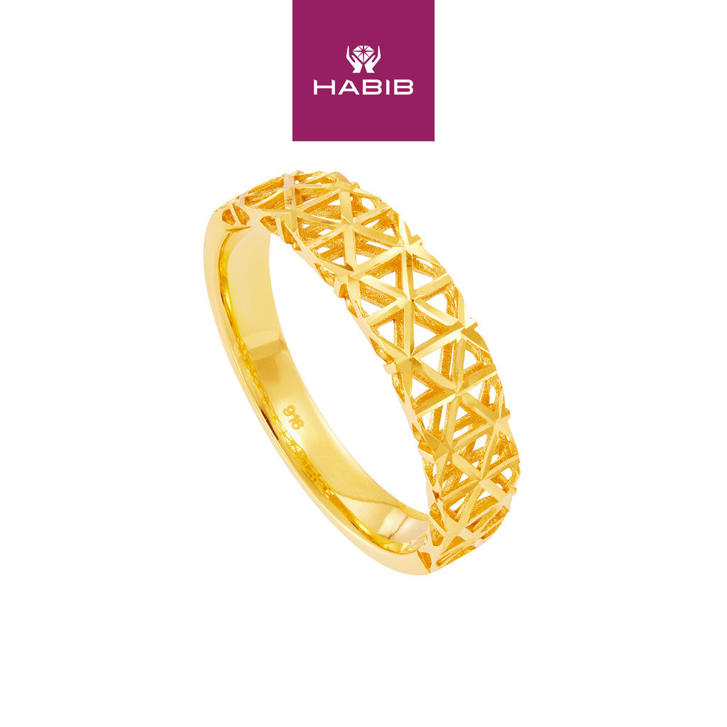 HABIB 916/22K Yellow Gold Ring 22HXR031124 | Shopee Malaysia