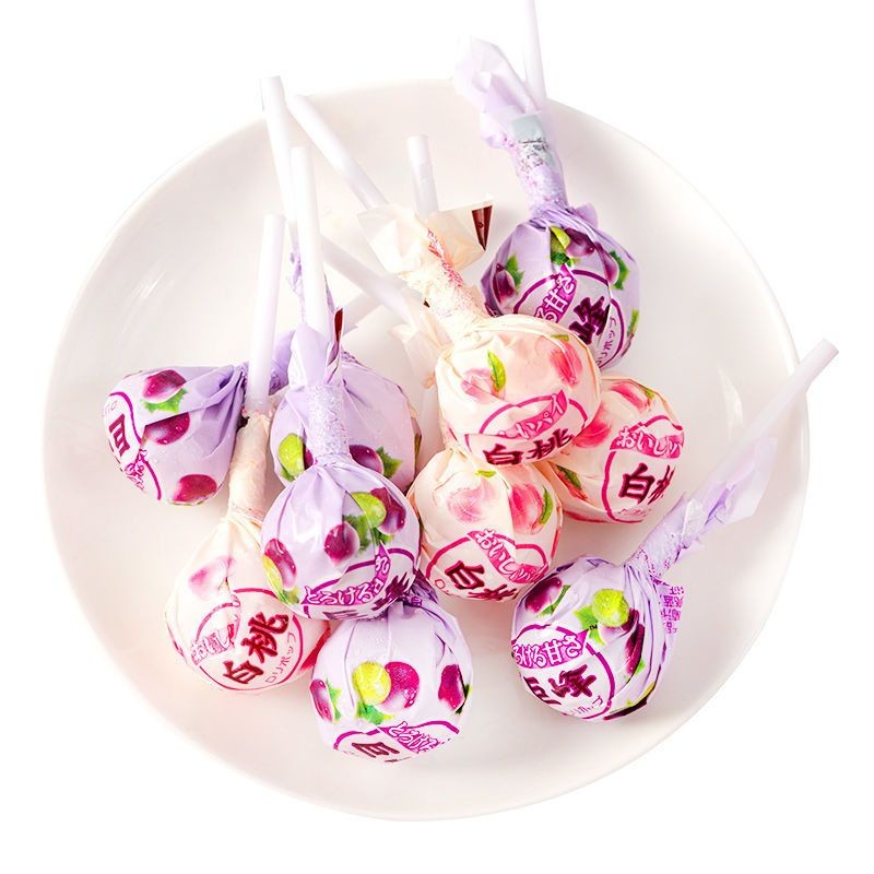 White Peach and Grape Flavored Lollipops, reward for kids, students ...