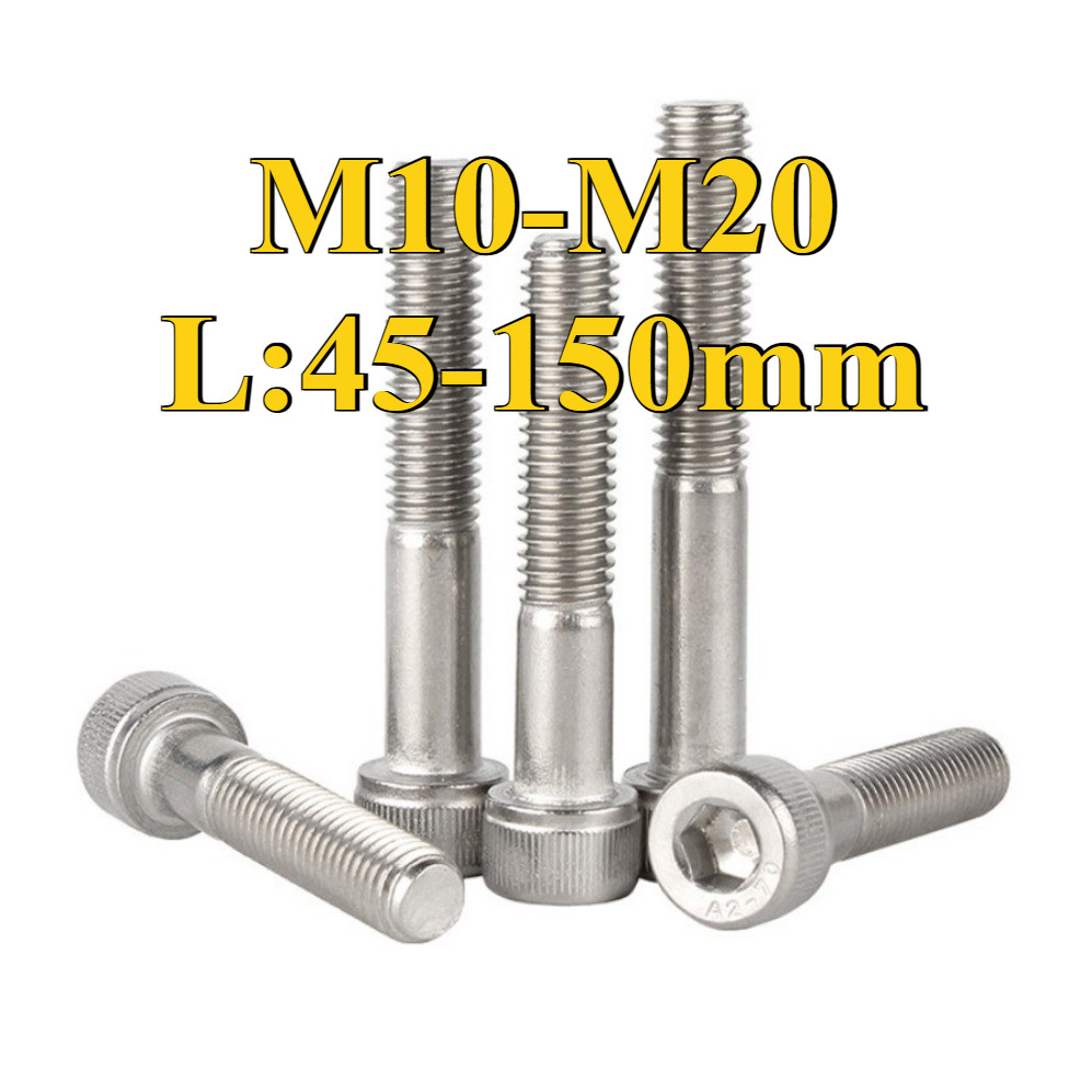 304 Stainless Steel Cup Head Hexagon Socket Half Thread M10/M12/M14/M16/M20 (YDY-BM-MY) | Shopee ...