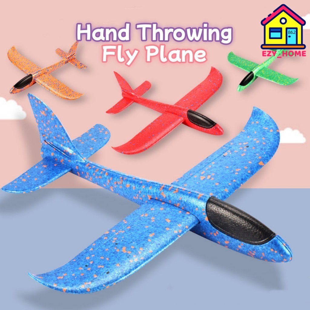 Children Hand Throwing Aeroplane Flying Foam Flight Toys Fly Plane DIY ...
