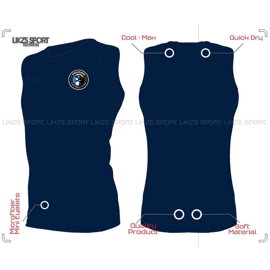 Pulau Pinang FC DX1 Sleeveless Training Jersey Football Futsal Singlet ...