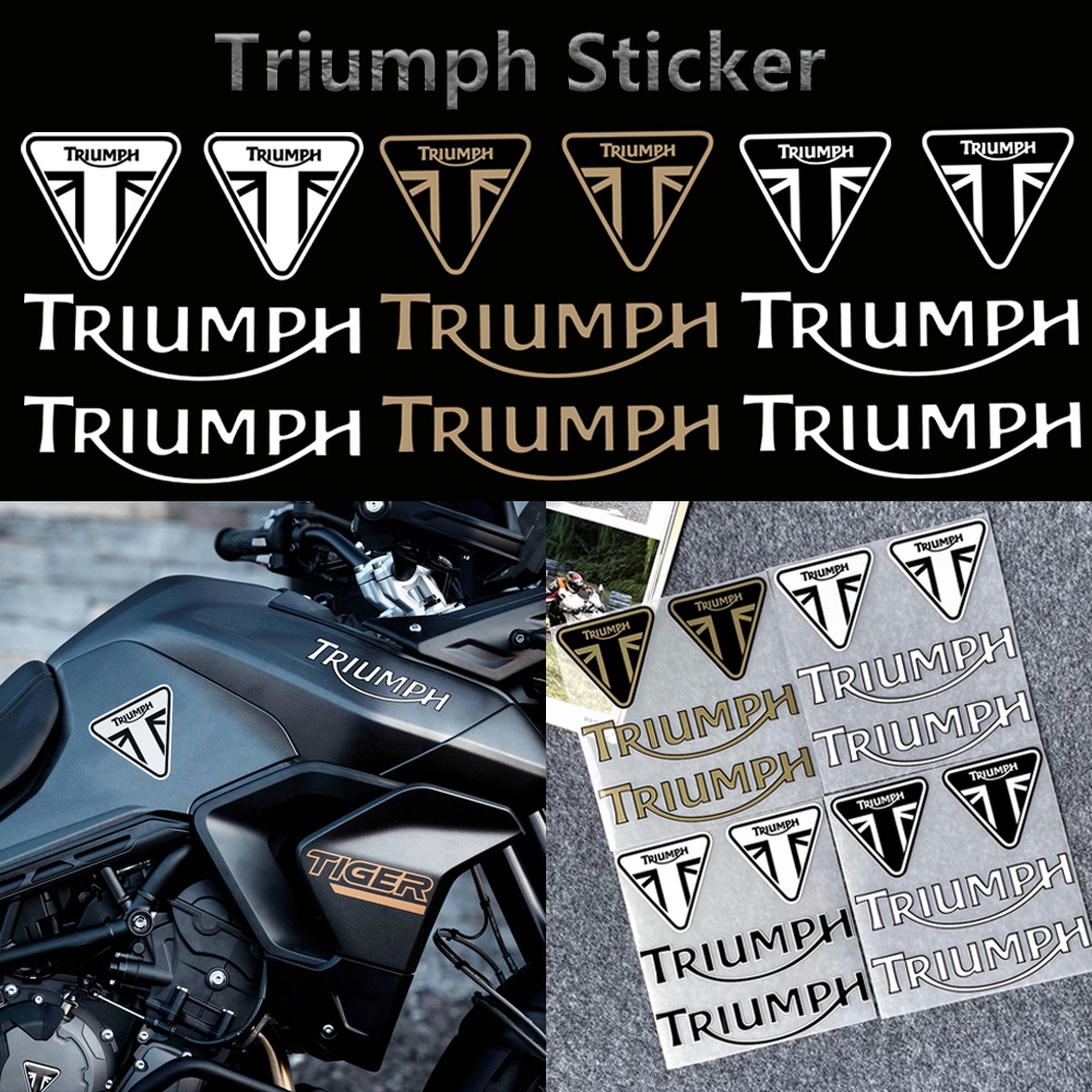 Reflective Triumph Motorcycle Stickers Fuel Tank Body Helmet Decals for ...