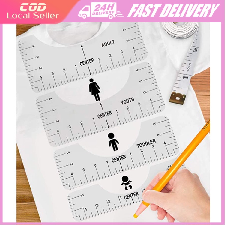 4/8 pcs setT-Shirt Ruler PVC Tshirt Alignment Tool Tshirt Ruler Making ...