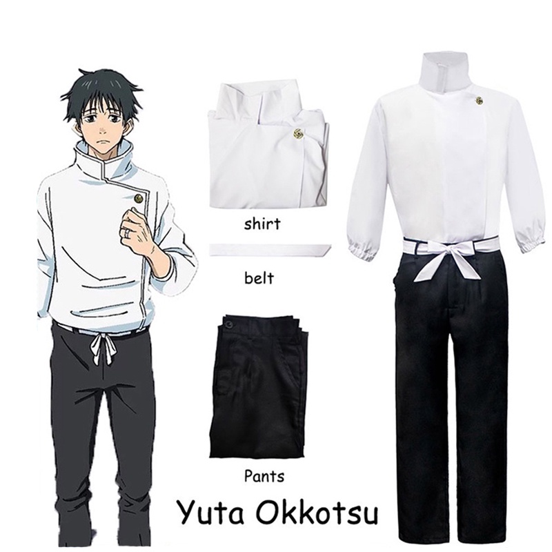 Anime Jujutsu Kaisen Yuta Okkotsu Cosplay Short Hair Wig Full Set Suit ...