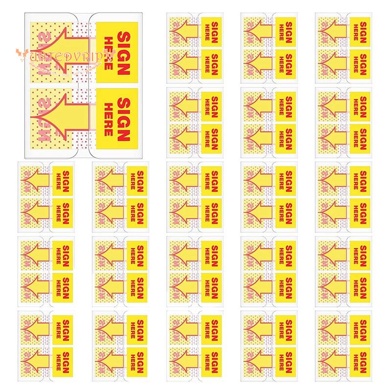 300 Piece Sign Here Tabs Sign Here Stickers with Dispenser Arrows Flag ...