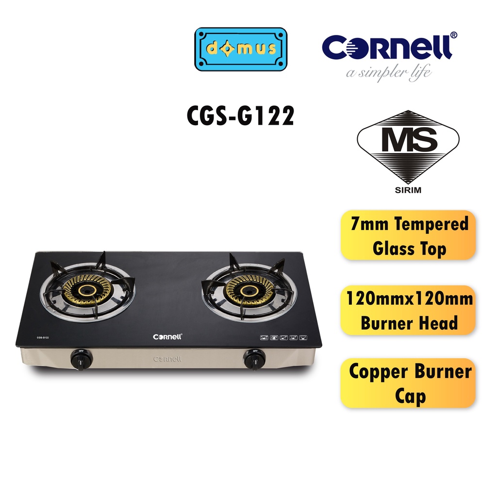 Cornell Glass Stove Double Burner CGS-G122 | Shopee Malaysia
