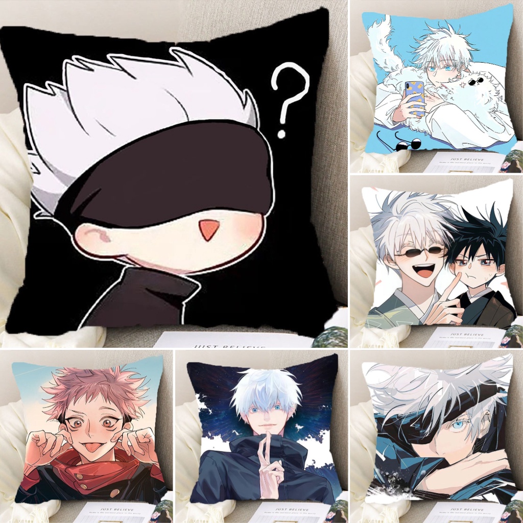 Satoru Gojo pillow Jujutsu Kaisen polyester cartoon throw pillow car ...
