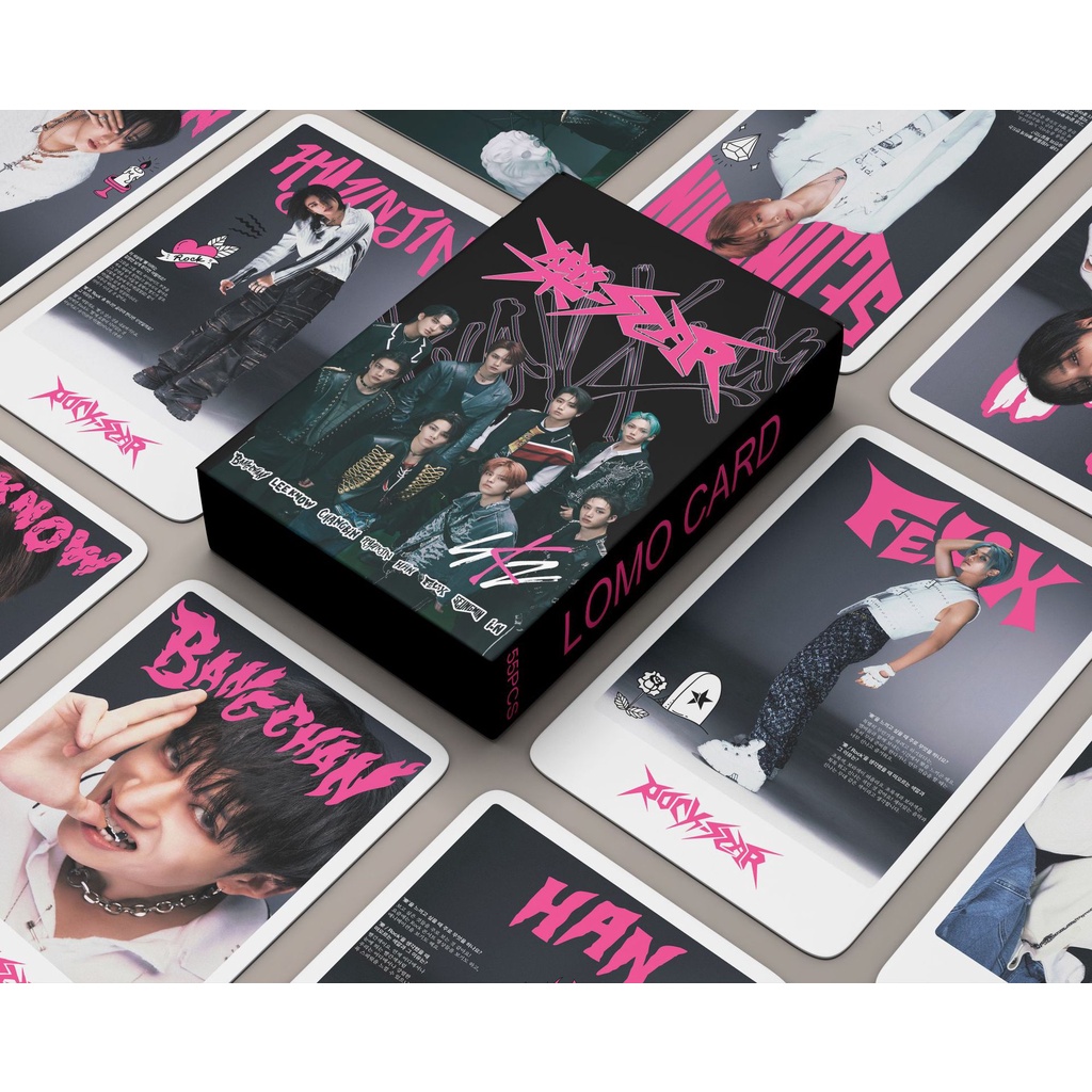 KPOP 55pcs/BOX Stray Kids 樂-STAR Photocards ROCK STAR Album KPOP LOMO ...