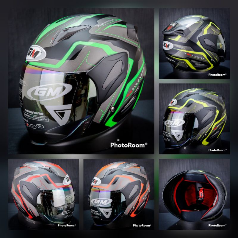 Gm FIGHTER GV 2 ORI Rainbow Glass Helmet | Shopee Malaysia