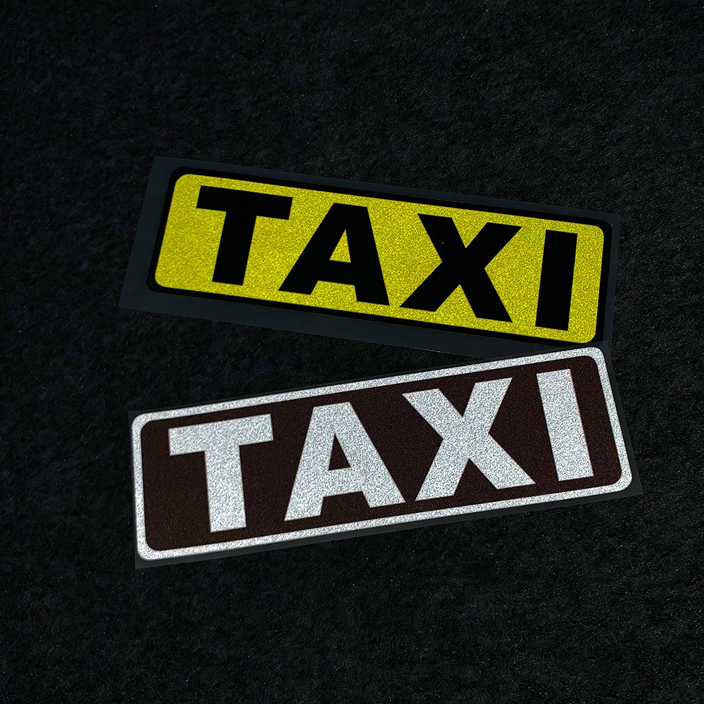 Funny Reflective Car Sticker TAXI Logo Motorcycle Helmet Scooter Auto ...