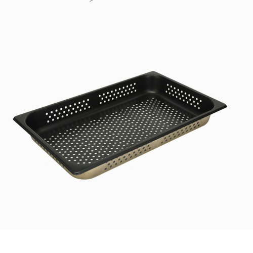 GN 1/1 Non-Stick Perforated Baking Tray - Coated Oven Pan with Support ...