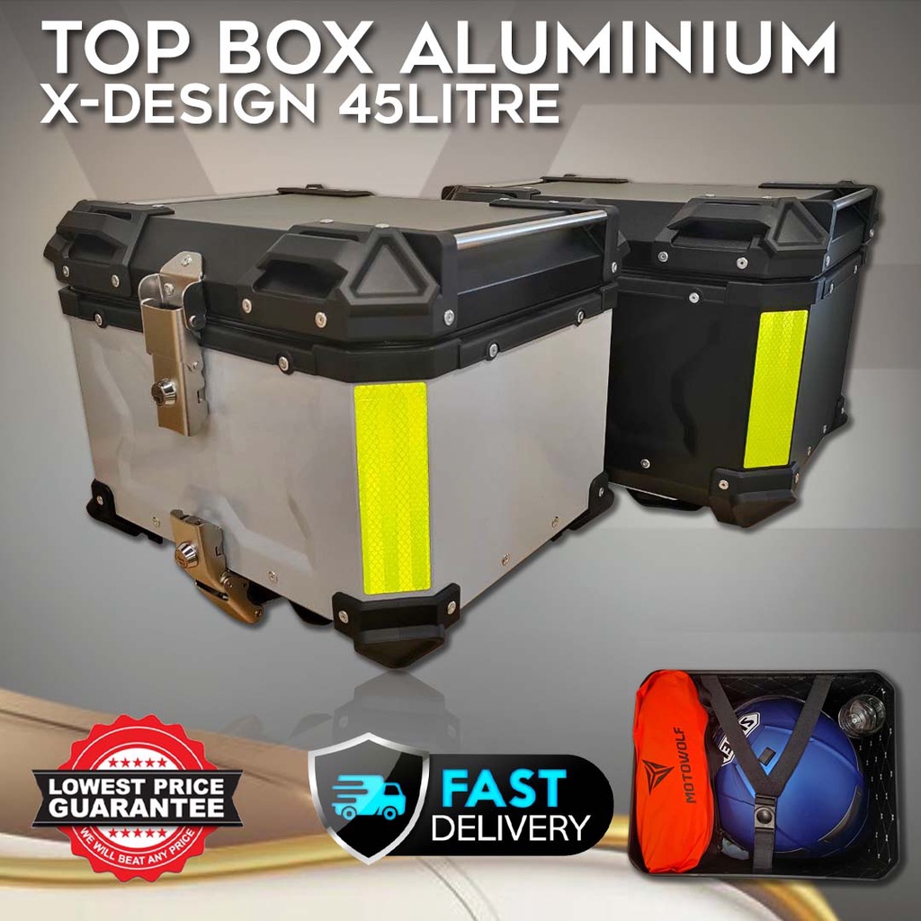 Top Box Motorcycle Standard Aluminium with Universal Base Plate Design ...