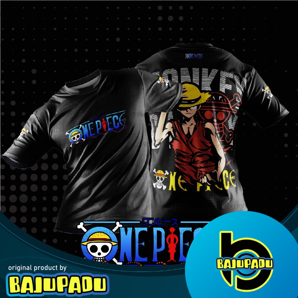 PADU FAZZ OP01 - BAJU MONKEY D. LUFFY ONE PIECE ANIME - BAJU BLACK ...