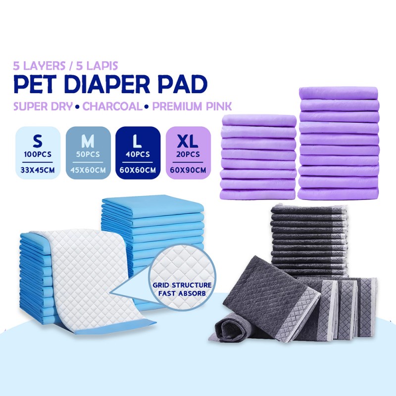 Diaper Wee Pad Dog Pet Diaper Cat Diaper Wee Training Pad Dog CHARCOAL ...