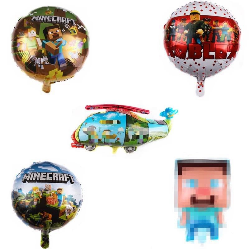 Minecraft Aluminum Film Balloon/Cartoon Style Balloon Birthday Party ...