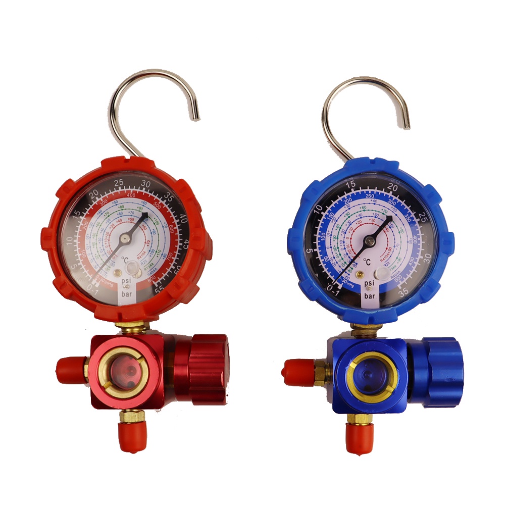 For R410A R22 R134a R404A Air Condition Gauge Refrigerants Manifold ...