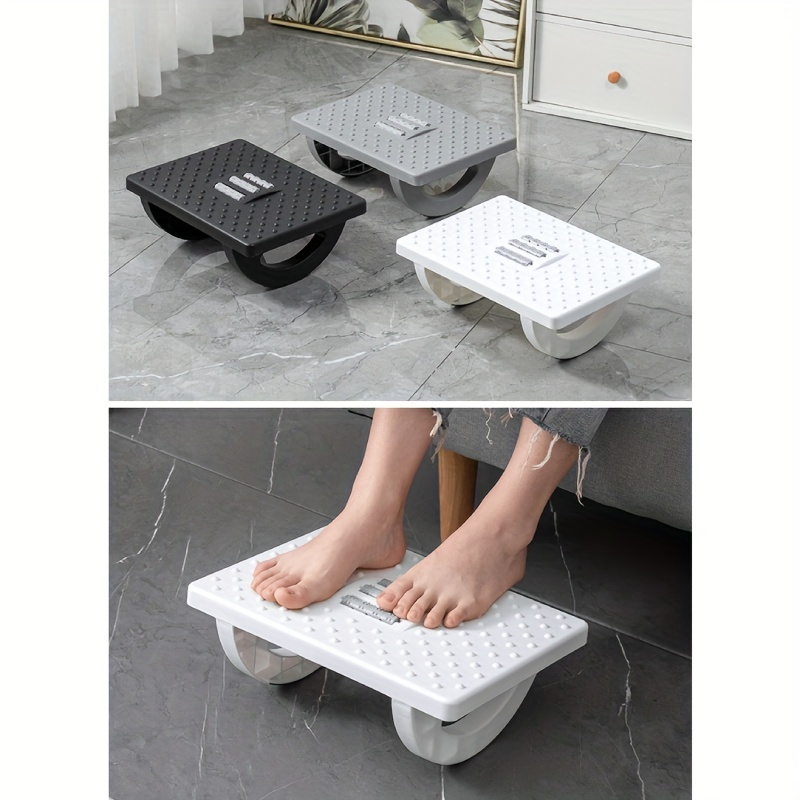 Under Desk Footrest Foot Stool with Massage Texture Can Swing 180 Non ...
