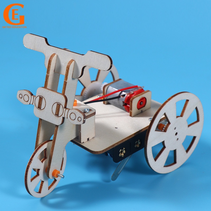 GIFTED EDUCATION DIY Tricycle Toy Children Wooden Electric Three ...