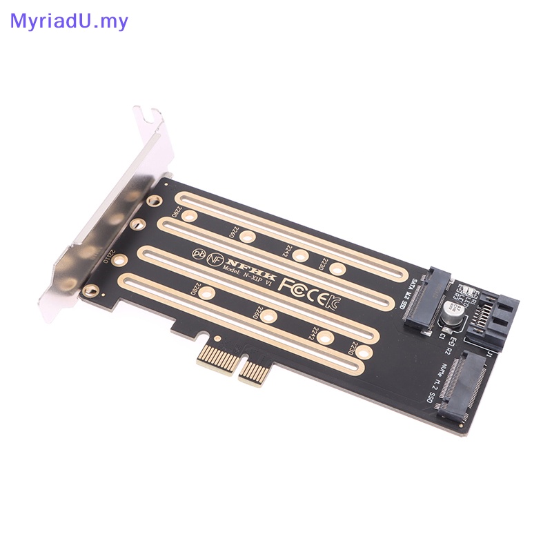 MyriadU Add On Cards NVMe M.2 SSD To PCIe 3.0 4.0 X1 X4, SATA M.2 SSD To SATA Dual-purpose ...