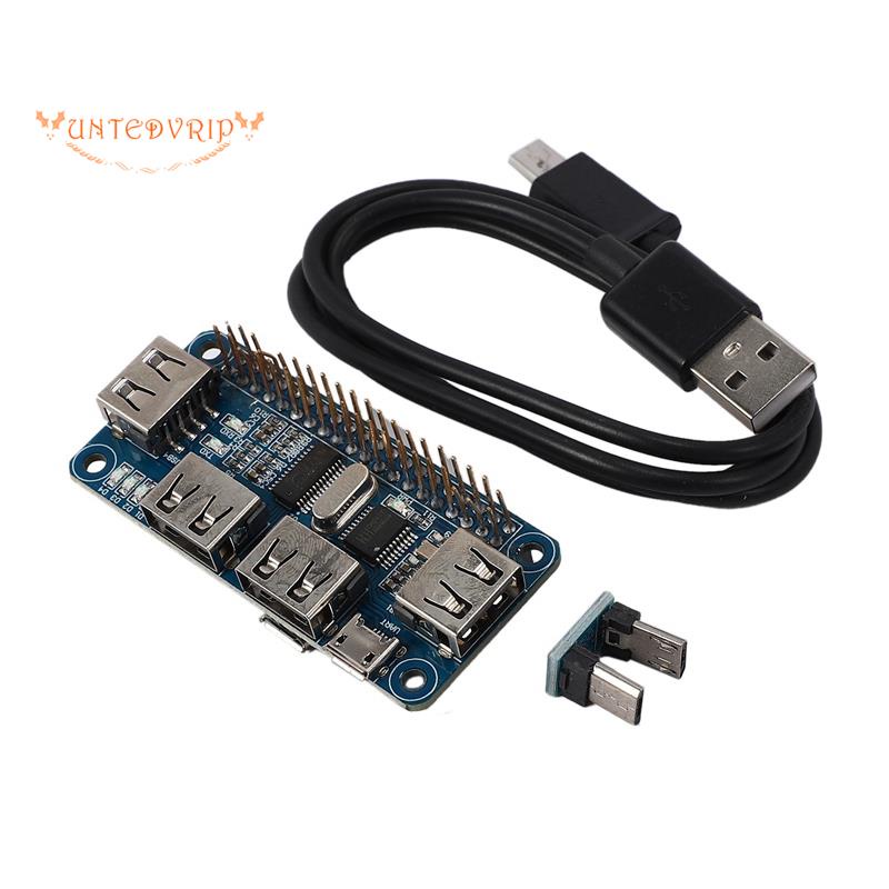4 Ports USB HUB HAT For Raspberry Pi 3 / 2 / Zero W Extension Board USB To UART For Serial ...