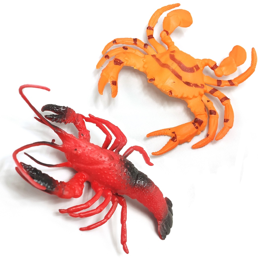 Crab+lobster Simulation PVC Marine Animal Model Ocean Hall Aquarium Toy ...
