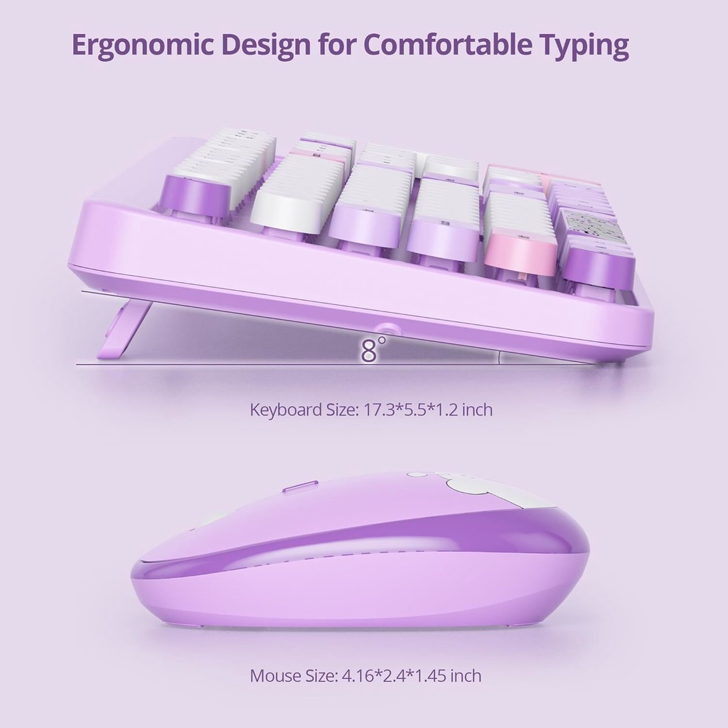 Jomaa&Mofii 2.4G Wireless Keyboard Mouse Combo Set Cute Bear 2.4G ...