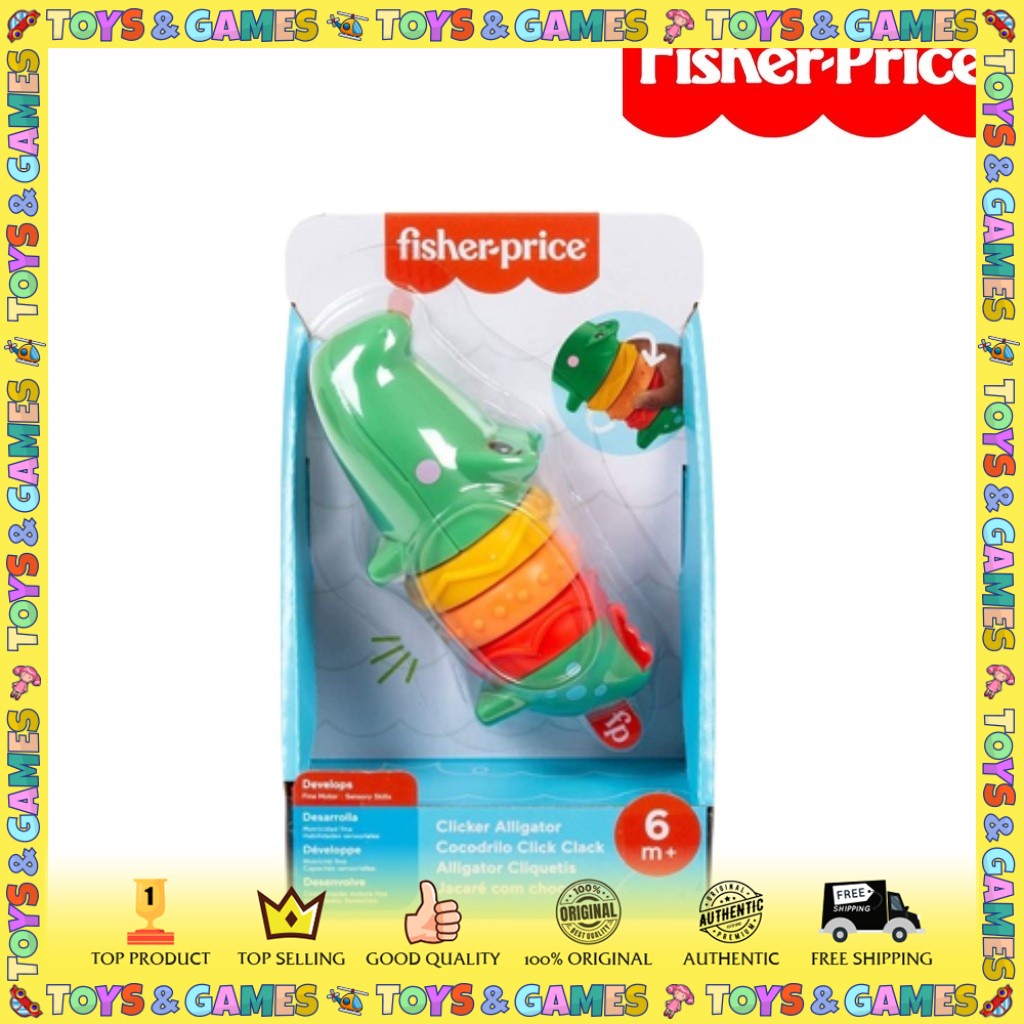 Fisher Price Clicker Alligator Finger Skill Gross Motor Skill For Baby ...