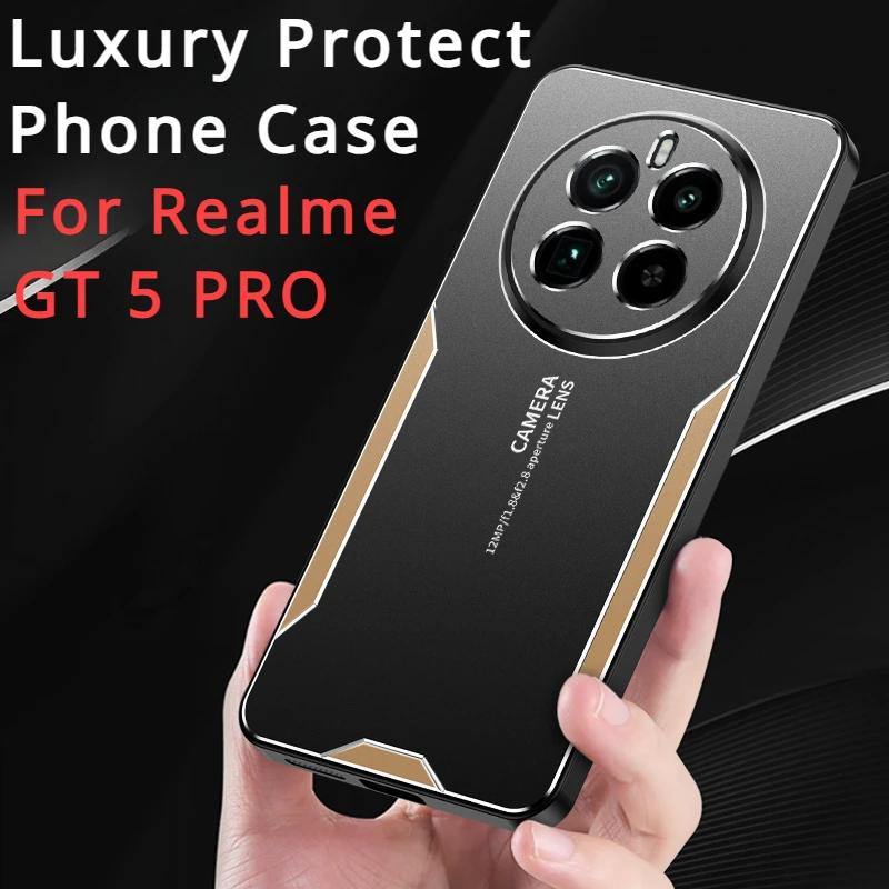 For Realme GT 5 PRO GT5 Luxury Aluminum Alloy Matte Hard Case For OPPO ...