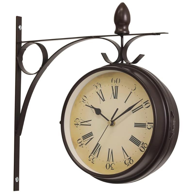 UPstore Retro Style Double Sided Wall Clock Stylish Interior Antique ...