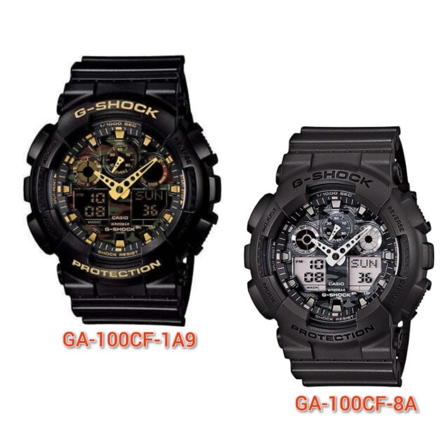 Casio G-Shock GA-100CF Special Color Camouflage Analog Digital Matte ...